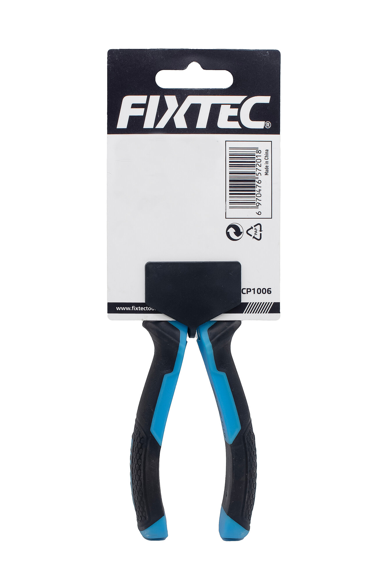 Плоскогубцы Fixtec FHCP1006, CR-V сталь, двухцветные ручки TPR, 160 мм — фото 1