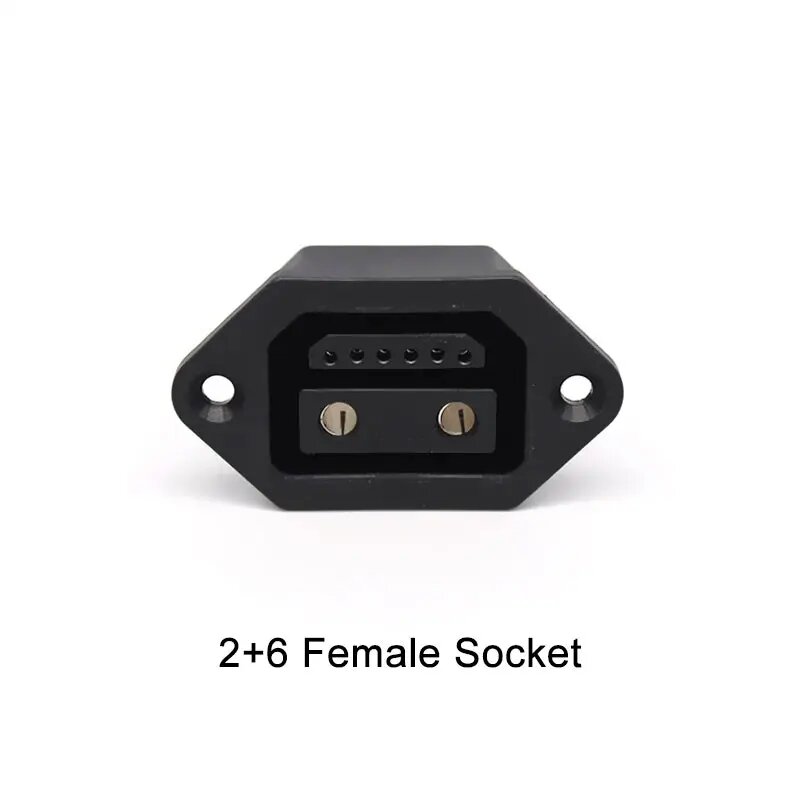 Разъем 2+6 Female Socket, IP67, 30-50А