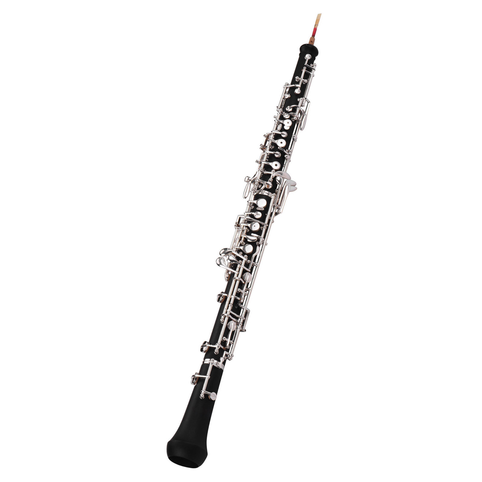 Oboe C Key Semi-automatic Style Silver-plated Keys Woodwind Instrument с Reed, 2 Cleaning Clothes, 1 Pair of Gloves, Leather Case, Carry Bag, Mini Screwdriver, Key Color: silver-plated/ Gold-plated/ Nickel-plated, Length: 60cm, Item Weight: 630g, Package