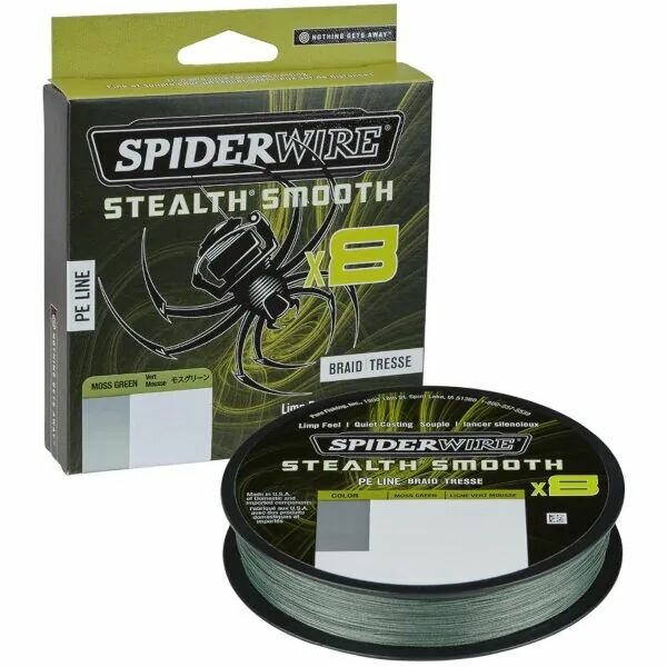 Шнур Spiderwire Stealth Smooth X8 New 150м 0,33мм Moss Green