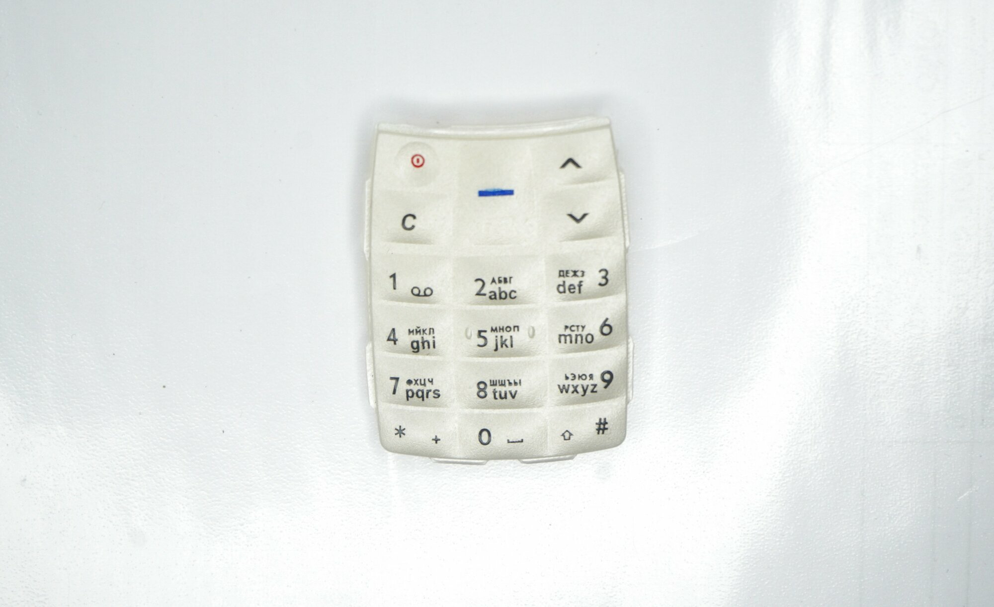 Клавиатура (аналог.) для кнопочного телефона Nokia 1100 с русскими буквами, из старых закупок 2000-х годов, б/у, в хорошем состоянии, готово к использованию