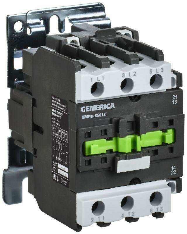 Контактор КМИе-35012 50А 400В/АС3 1НО 1НЗ GENERICA KKME31-050-400-11