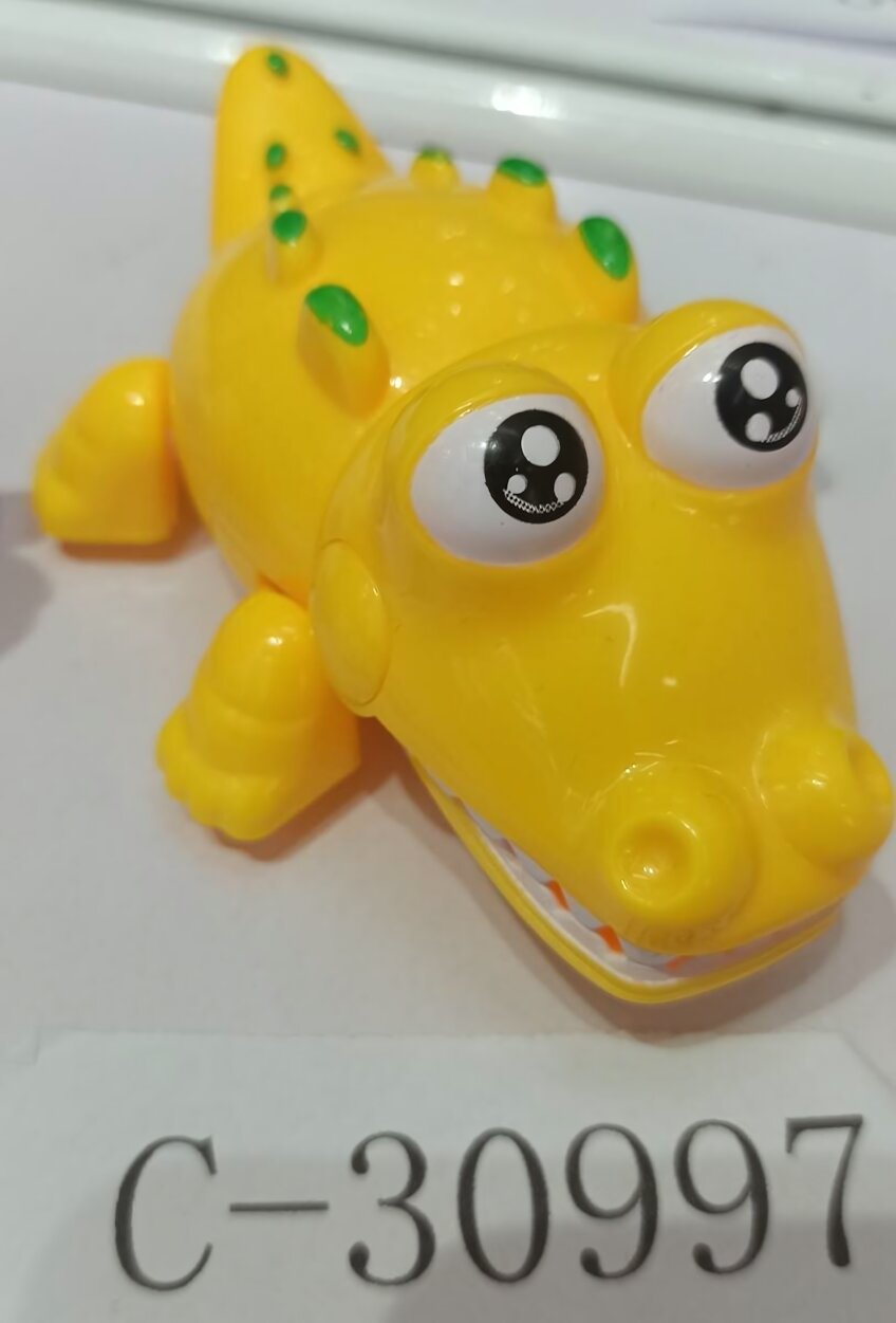 Заводная игрушка-крокодил 10х7 см, яркий цвет, движущиеся части