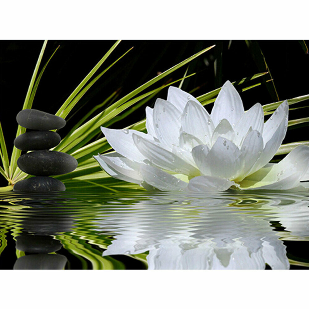 Набор для рисования алмазным пикселем DIY 5D Цветы, форма алмазов круглая, тип A, B, C, D, E, F, G, H, I, размер рисунка 30*40cm, материал канвас и смолевые алмазы, алмазная площадь частичная, рамка не включена