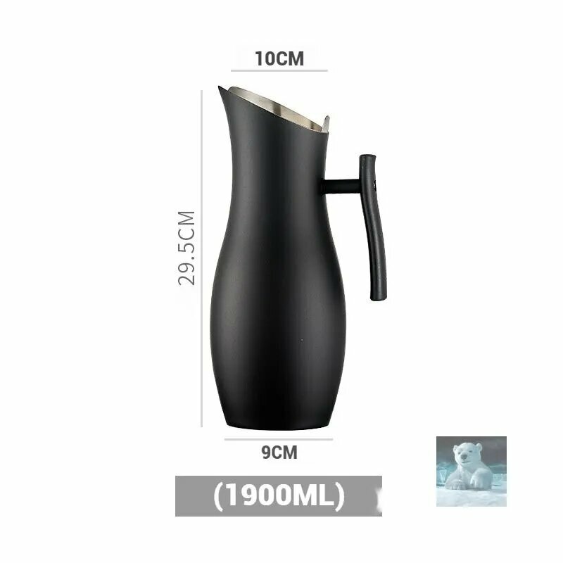 Кувшин "Ледяная стража", для воды/сока, металл, 1,9л, чёрный