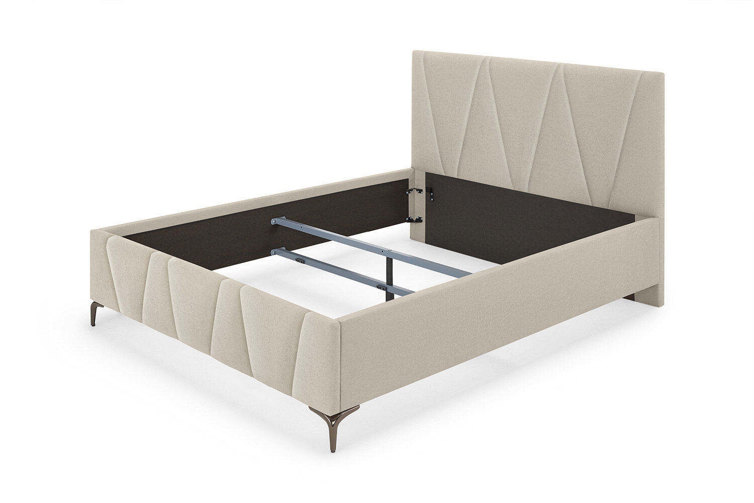 Каркас кровати Bogema, 140х200 см, бежевый, без основания и подъемного механизма