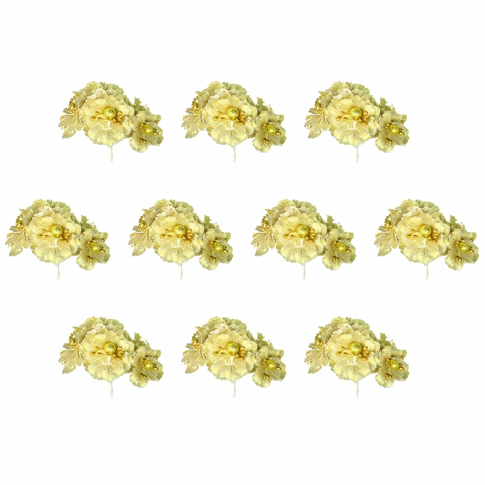 60 блестящих искусственных цветов пуансеттии для золотого рождественского уюта