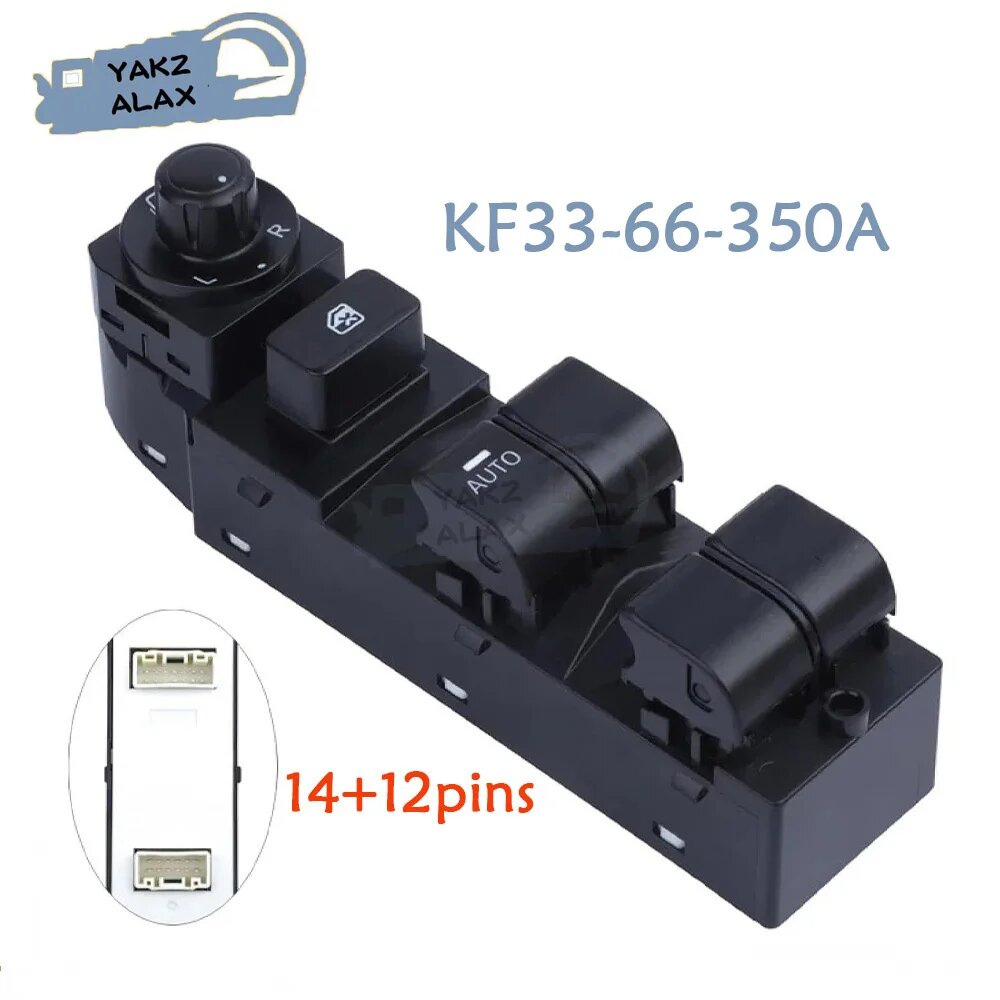 Передняя левая электрическая главная кнопка управления стеклоподъемником для Mazda CX-5 KF33-66-350A 2012-2020 годов, автомобильные аксессуары