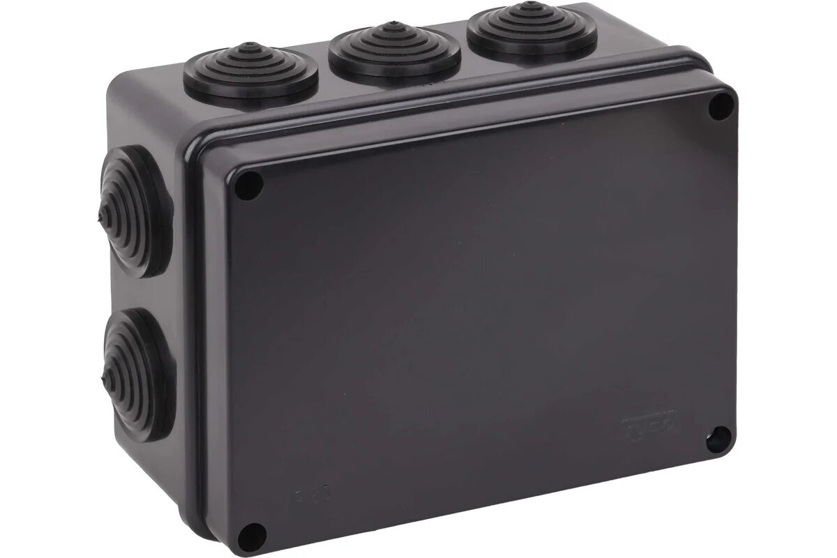 Рувинил коробка распайная для открытой проводки Тусо 150x110x70 мм черная УХЛ1 67053