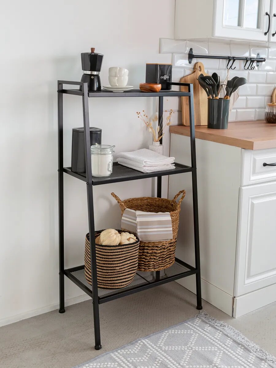 Стеллаж металлический для ванной кухни цветов лофт