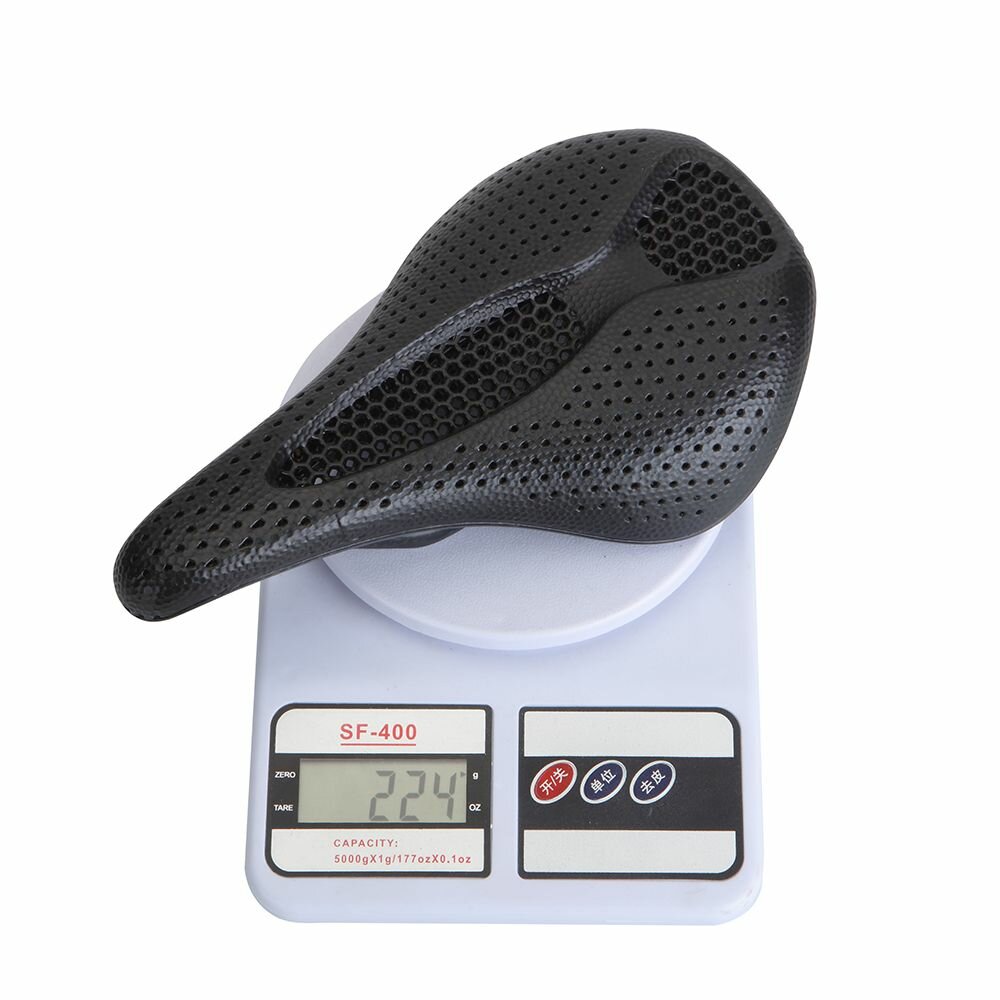 Седло для велосипеда с 3D принтом, сверхлегкое углеродное волокно, дорожное сиденье для горного велосипеда, полое удобное 3D седло для MTB