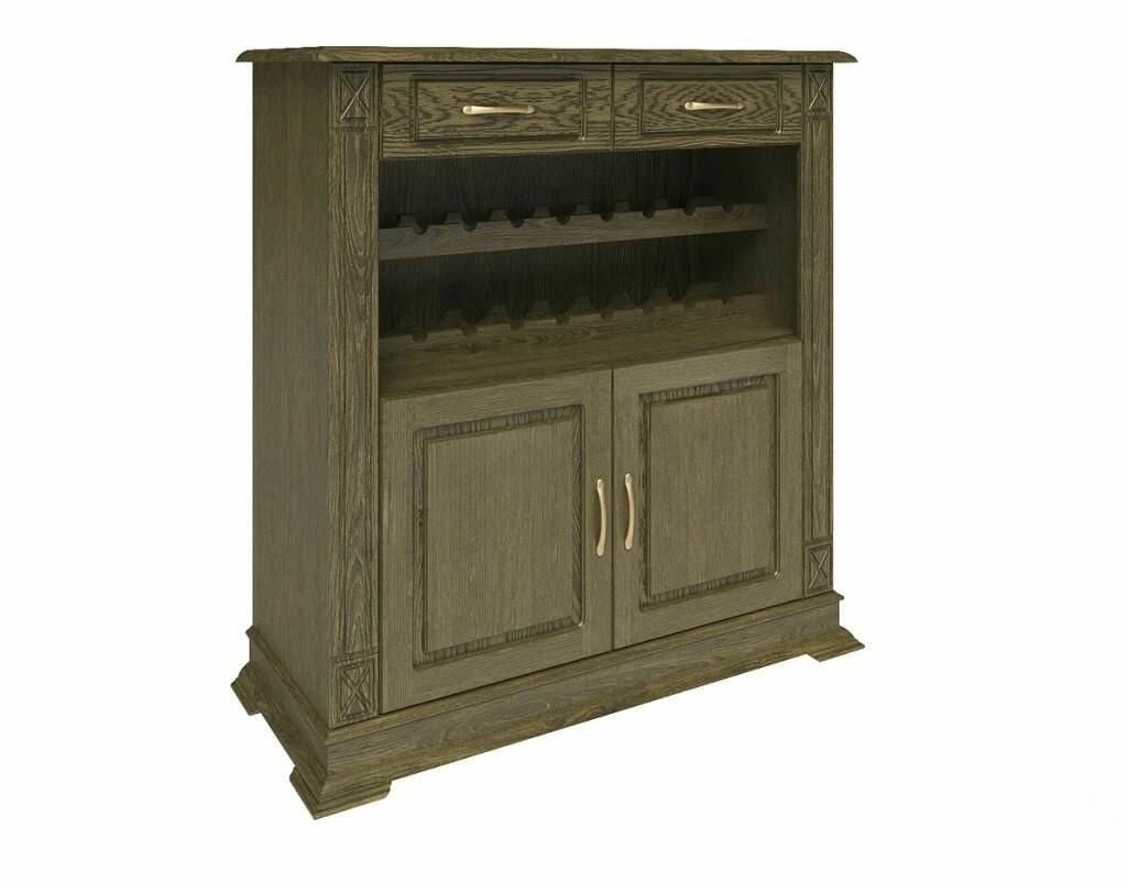 Комод винный Верди из Массива сосны, 120х45х120 см, классический орех 2