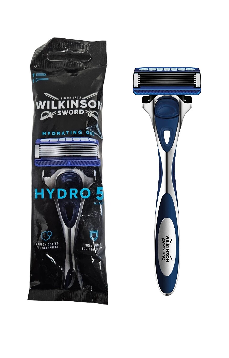 Wilkinson Sword Hydro 5 Carbon / Бритвенный мужской станок с 1 сменной кассетой.