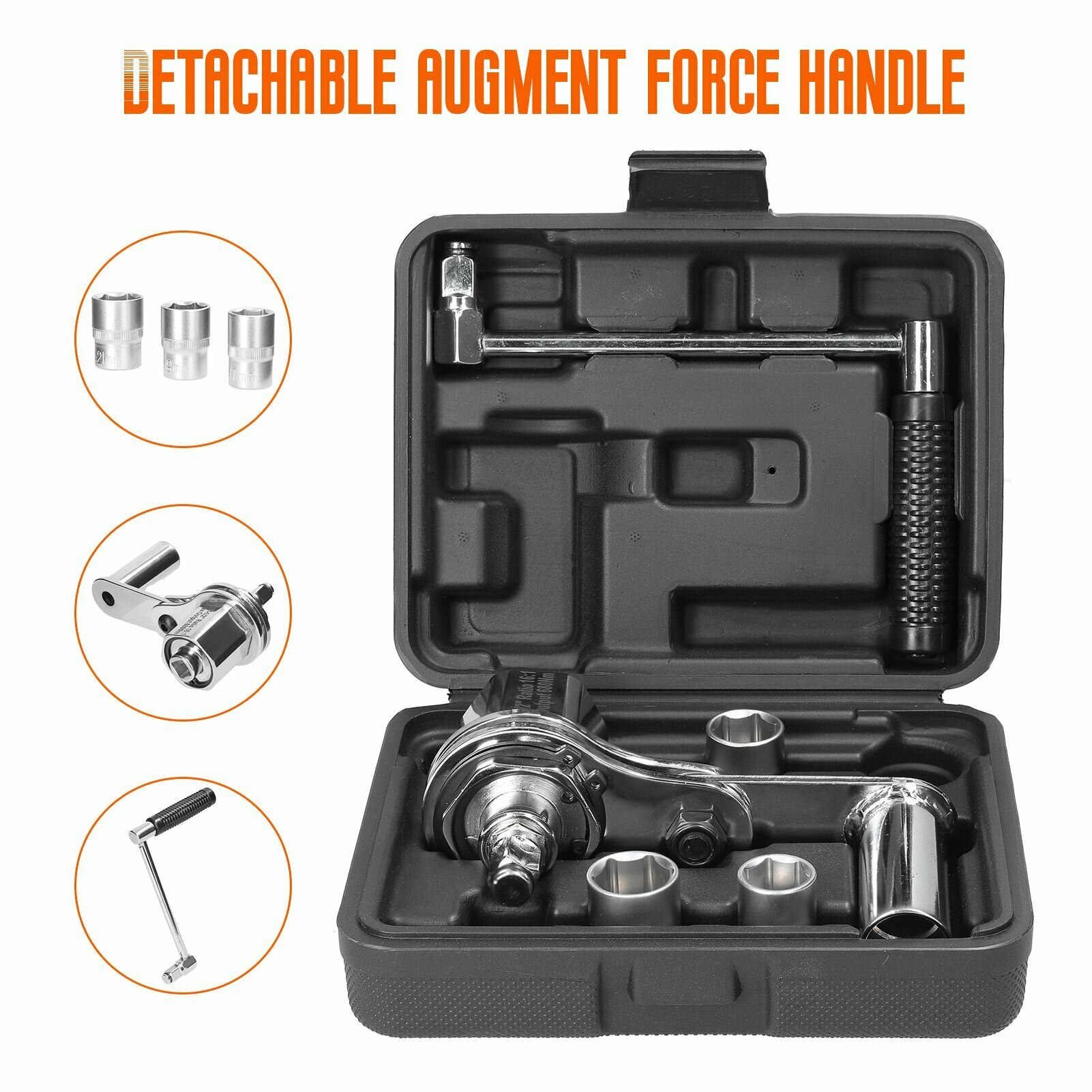 1/2" торсионный гаечный ключ с усилителем крутящего момента, облегчающий труд при снятии гаек, демонтаж автомобильных шин, гаечный ключ с максимальным усилием 680 Нм