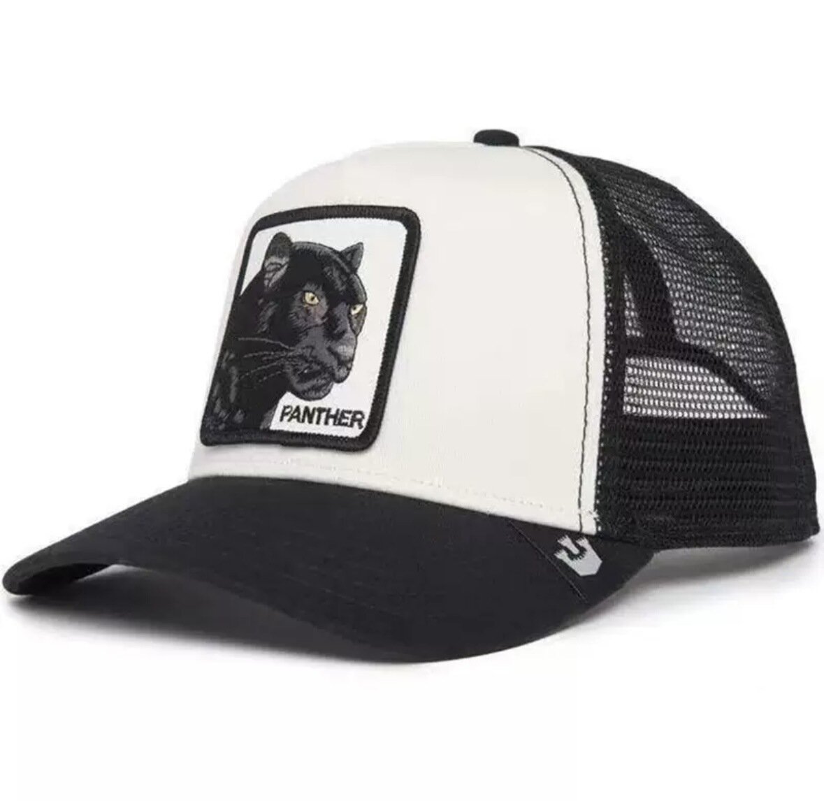 Бейсболка с изображением животных, солнцезащитная сетка, вышитая, черная пантера, петух, лев