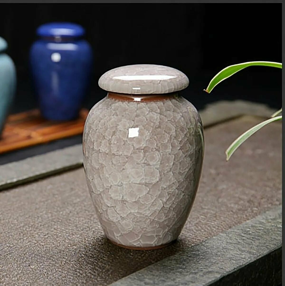 Урна для кремации домашних животных с ледяной глазурью объемом 200 мл