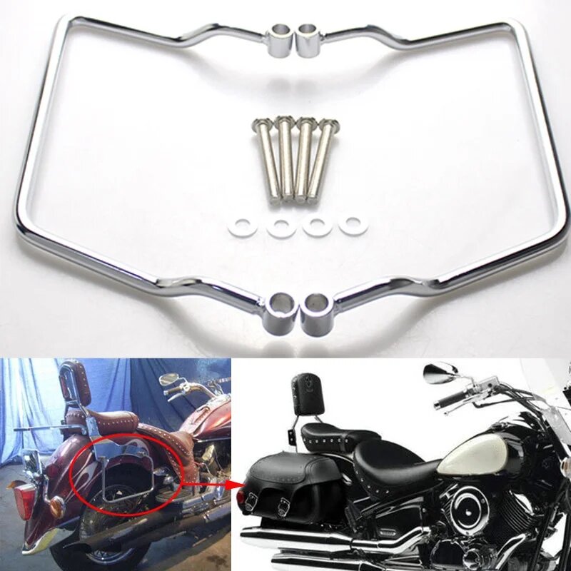 Для Yamaha Vstar Dragstar 400/650 Classic V-Star XVS мотоциклетная сумка седло кронштейн для багажа хромированная опорная балка защита