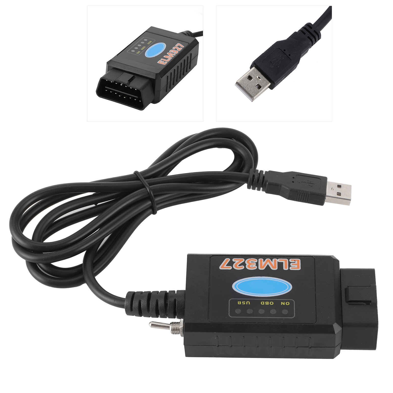 Адаптер сканера OBD2 Bluetooth Кодридер Диагностический интерфейс Инструмент сканирования автомобиля Для Ford Focus Mondeo Kuga Материал ABS Цвет Черный Функции чтение сброс неисправностей модулей HS-CAN MS-CAN конфигурация автомобиля тесты актуаторов