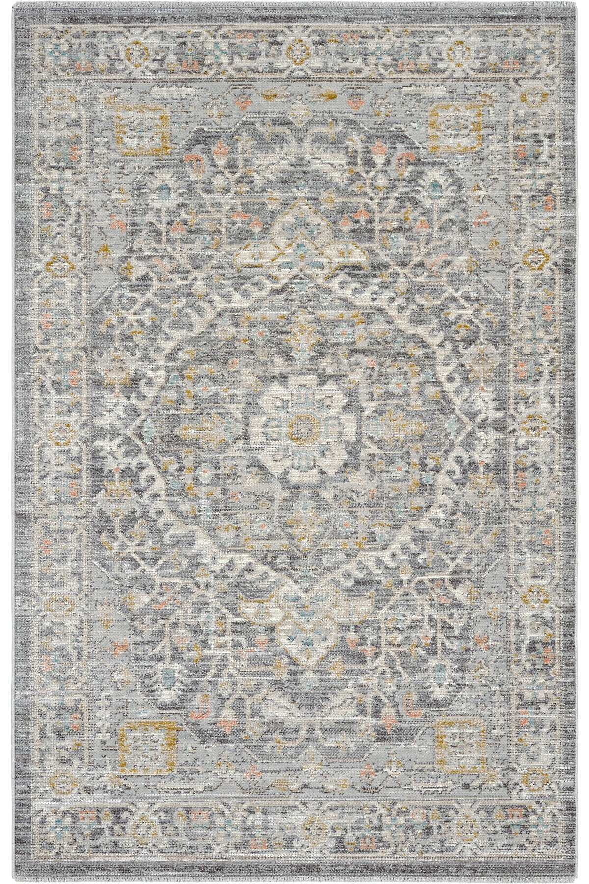 Ковер Cool Hali Zaraf 307 винтажный 80x150 см Туманная мозаика (серый, бежевый, терракотовый)