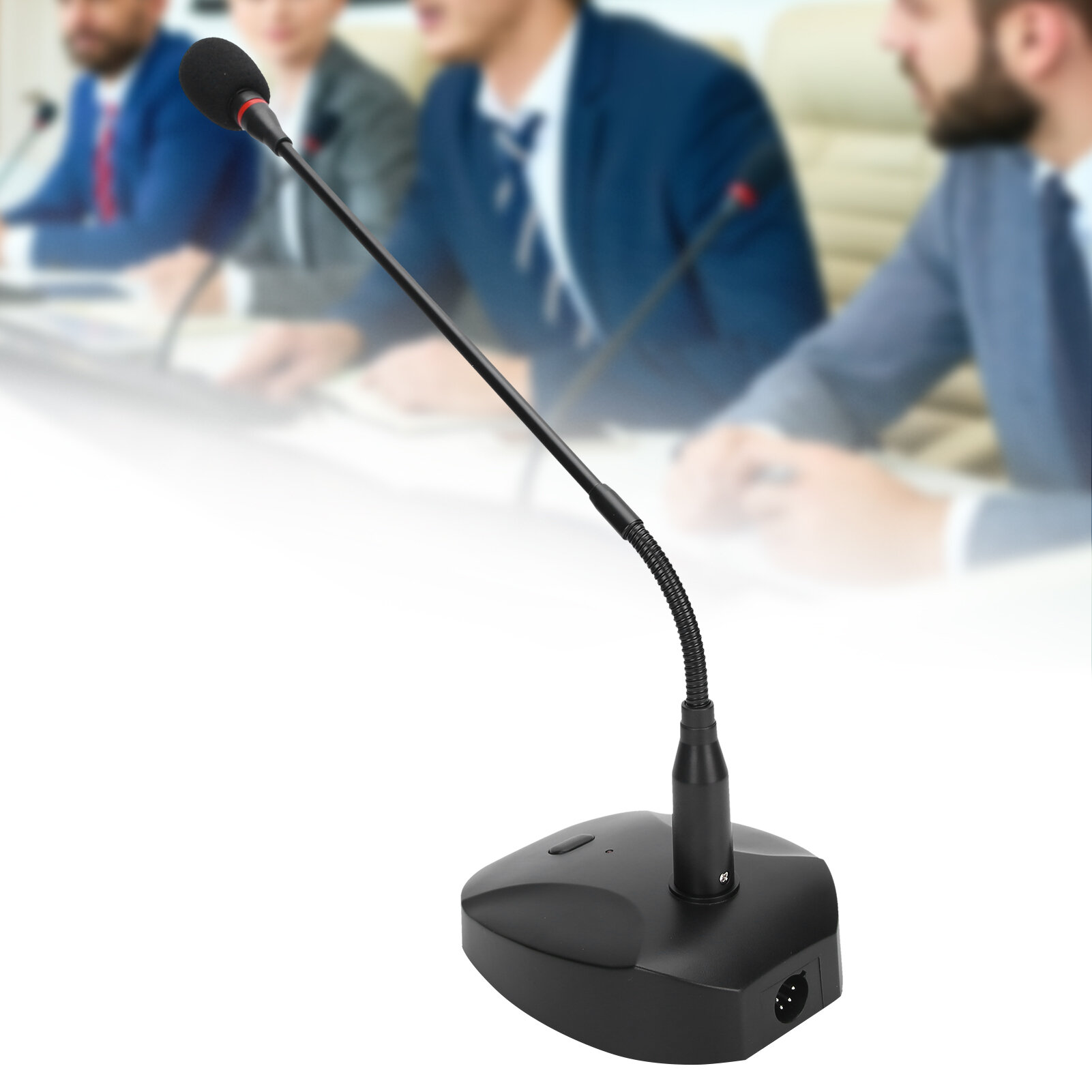 USB Конференц Микрофон Настольный, Черный, Материал ABS, Модель USB Microphone, Чувствительность -39dB+/-2dB, Диапазон Частот 30Hz-15KHz, Длина Кабеля 2.5m, Интерфейс USB 2.0/3.0, Уровень Аудио Качества 16 бит 48000Hz, В комплект входят: АнтиСкользящий