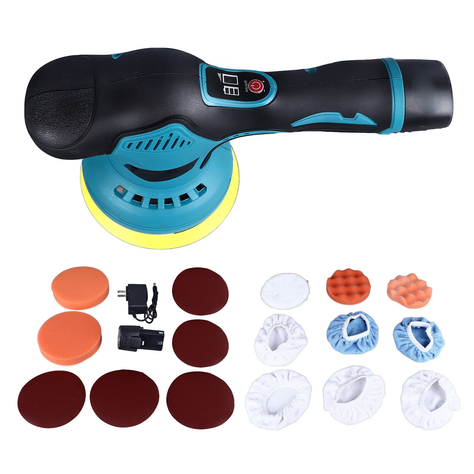 Аккумуляторная полировальная машинка 125mm для авто