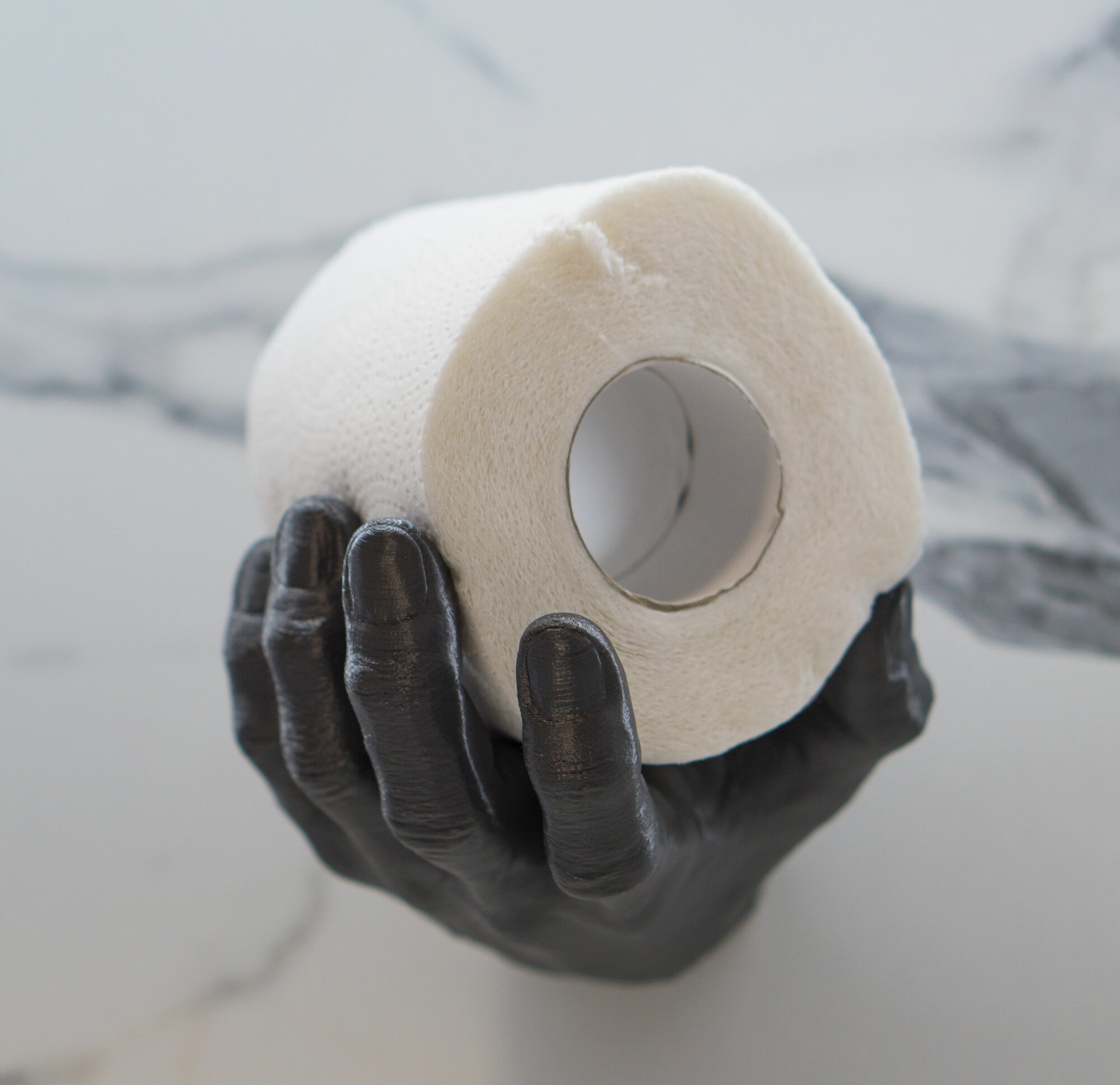 Держатель для туалетной бумаги, держатель под дозатор. Стильный цвет - Графит.