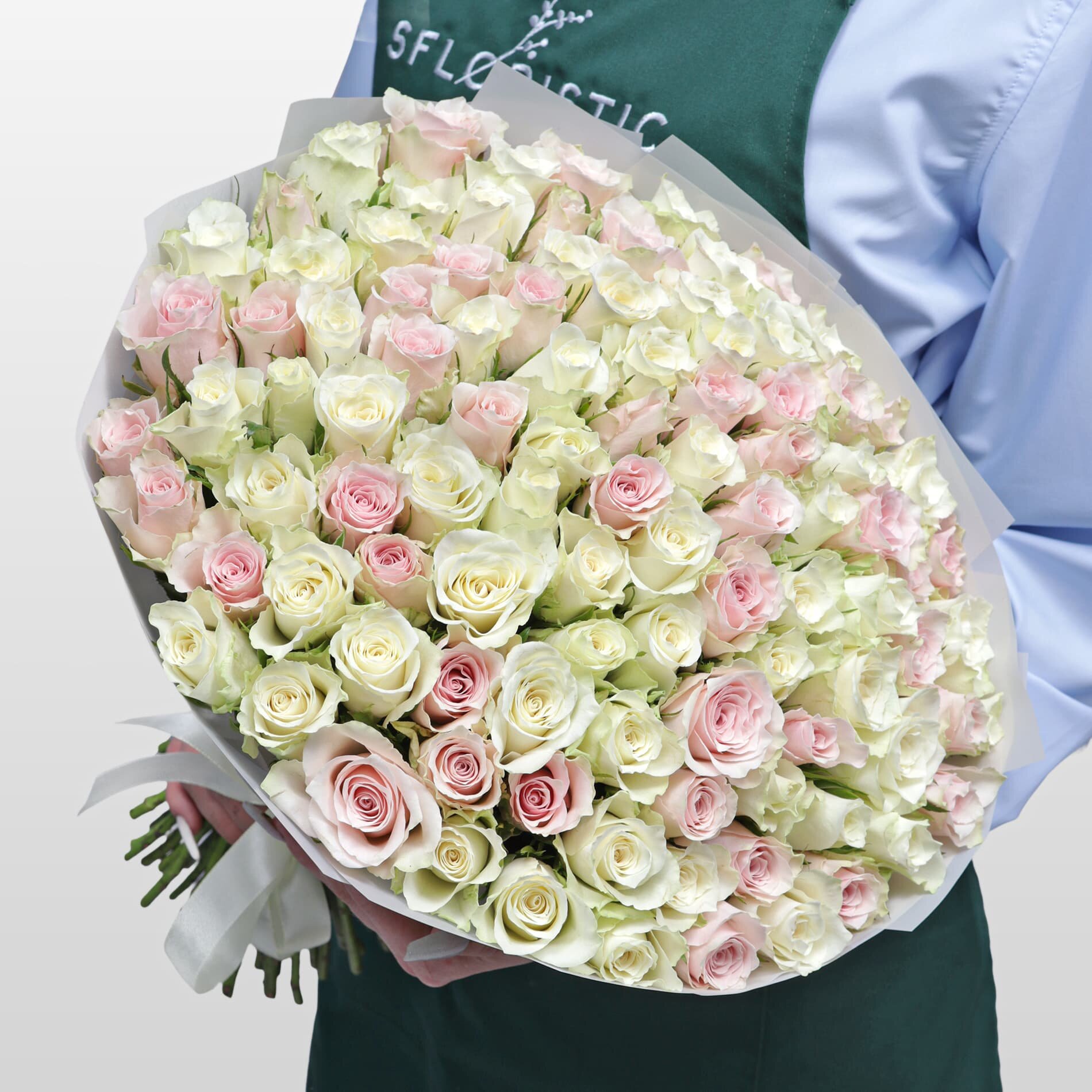 Букет Роз Кения 101 шт Сердце Принцессы