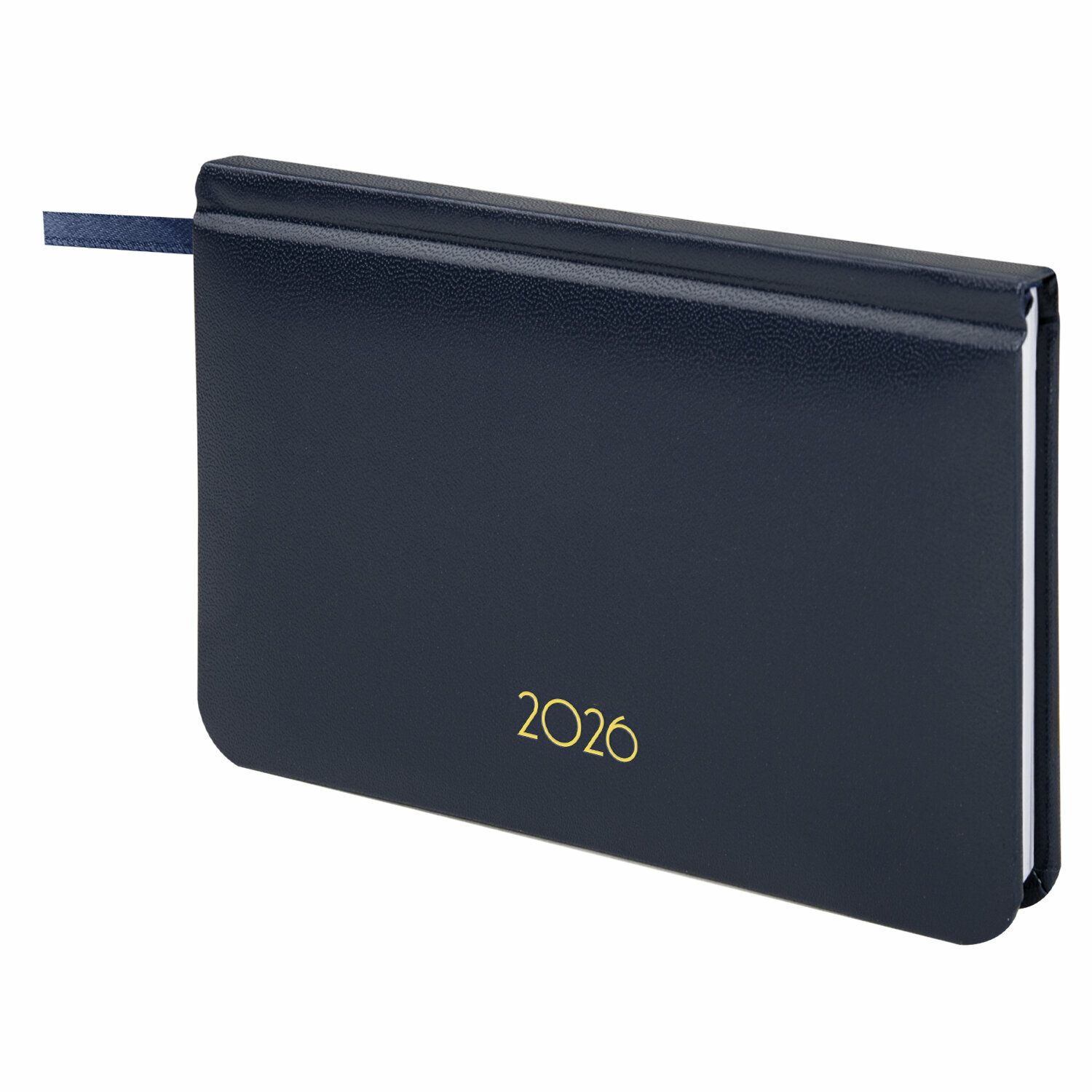 Еженедельник датированный 2026, малый формат, 95х155 мм, А6, BRAUBERG "Select", балакрон, темно-синий, 117192 (цена только за 1 шт.)
