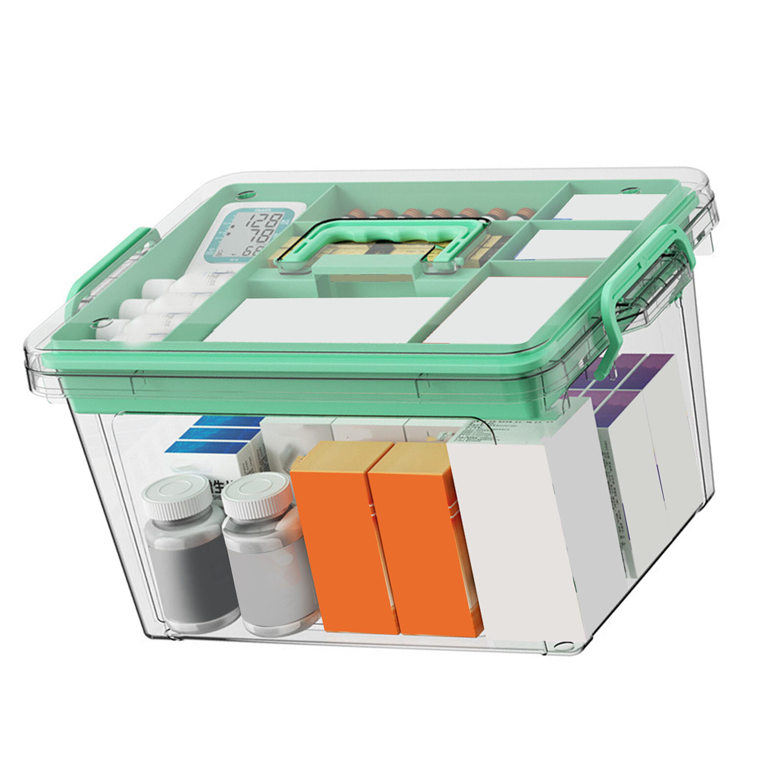 Портативная аптечка многослойная большая емкость для экстренной аптечки первой помощи с ручкой для дома, офиса, путешествий