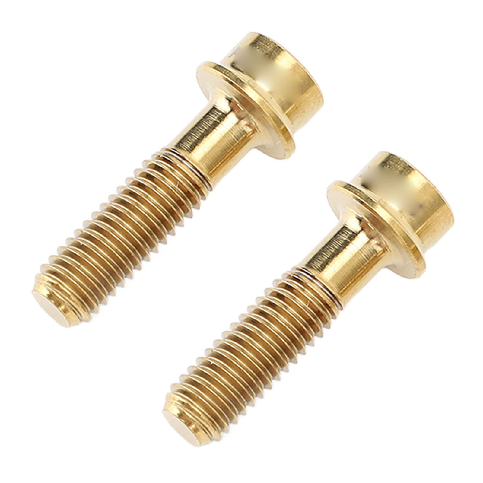 2 шт. болтов и винтов для велосипеда M5x18 мм, титановый сплав, высокая твердость, мелкая резьба, винт тормозной ручки для горного велосипеда, золотистый цвет.