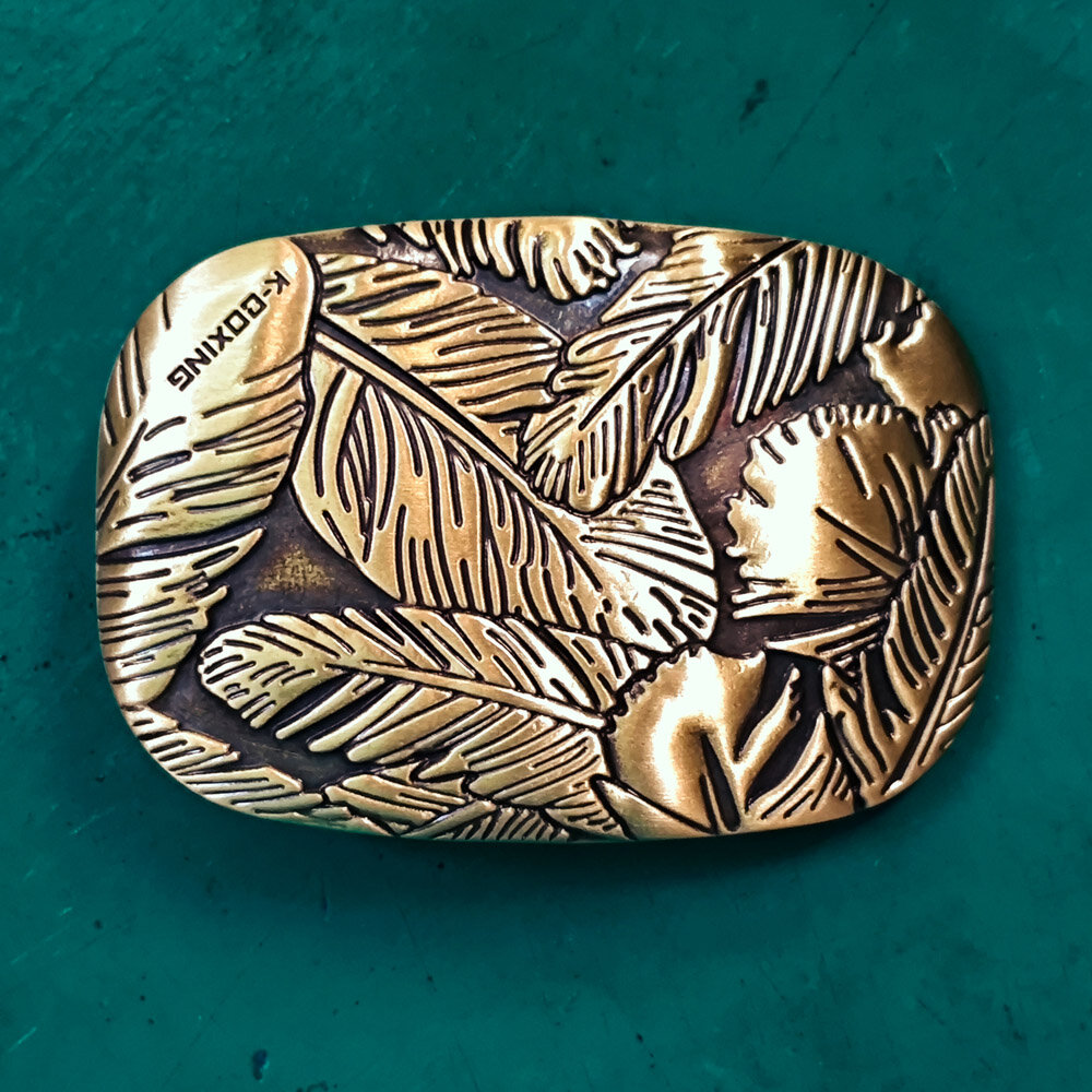 Пряжка для ремня 40 мм латунная с перо бляха армейская ссср латунь на ремень