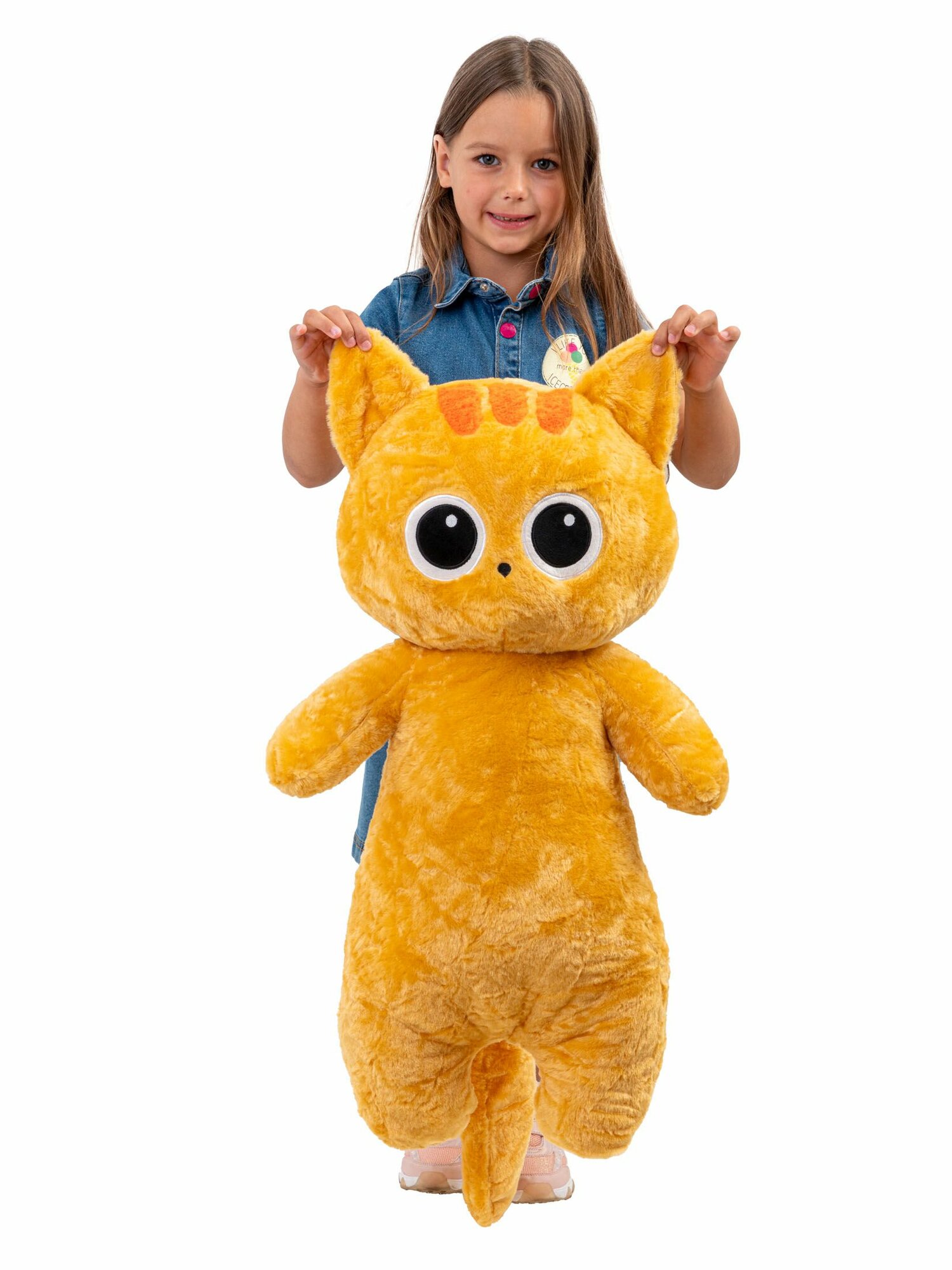 Мягкая игрушка большая КупиКота "Кот лупоглазик", оранжевый, 80 см