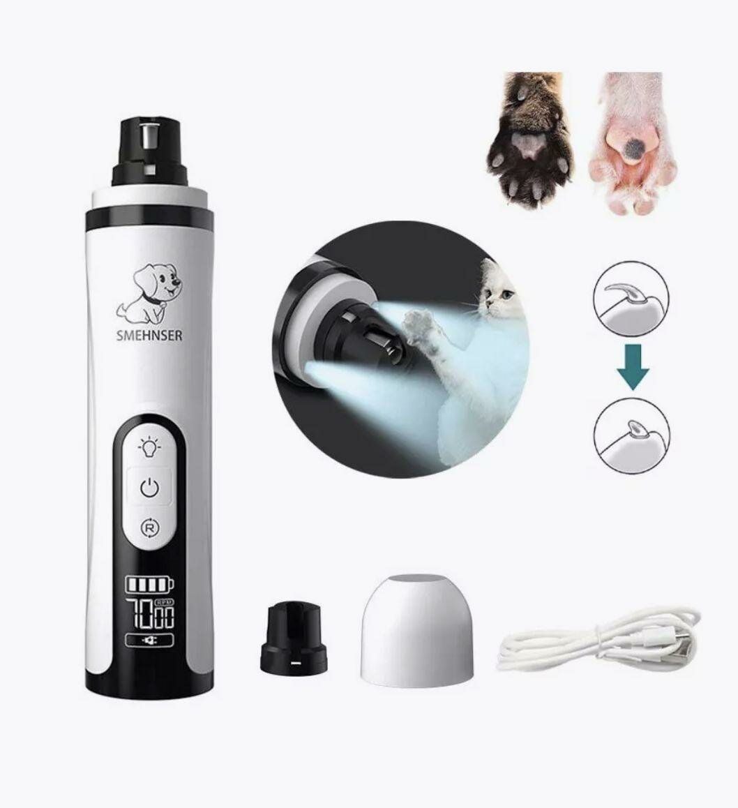 Когтерез-триммер, для кошек, собак, грызунов, металл, ABS, белый, черный, 200г