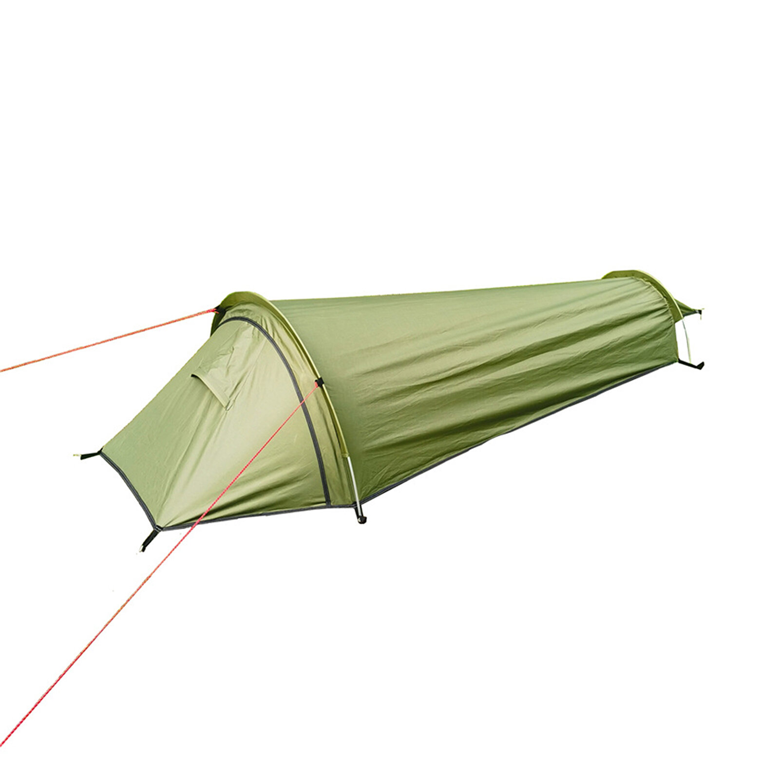 Ультralight Outdoor Camping Tent Single Person Camping Tent Portable Sleeping Bag Tent из 210D Oxford + Aviation Aluminum, размер 220*90*50 cm/86.6*35.4*19.7 in, размер 37*10 cm/14.5*3.9 in, вес упаковки 750 g/26.4 oz, комплект: 1* Tent, 2* Wind Rope, 7*