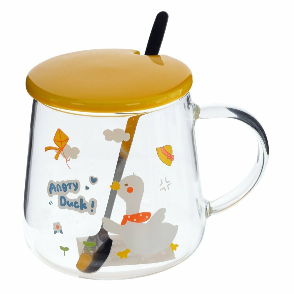 Кружка с крышкой и ложкой, 500 мл, 12х9х10 см KSM-800122_2