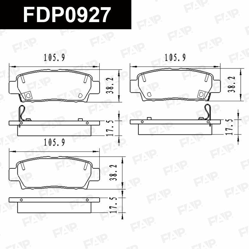 Задние тормозные колодки Toyota Avalon X1 Pronard Chaser X9, Тойота Авалон Часер Пронард; 0446607011, 446533070 керамические