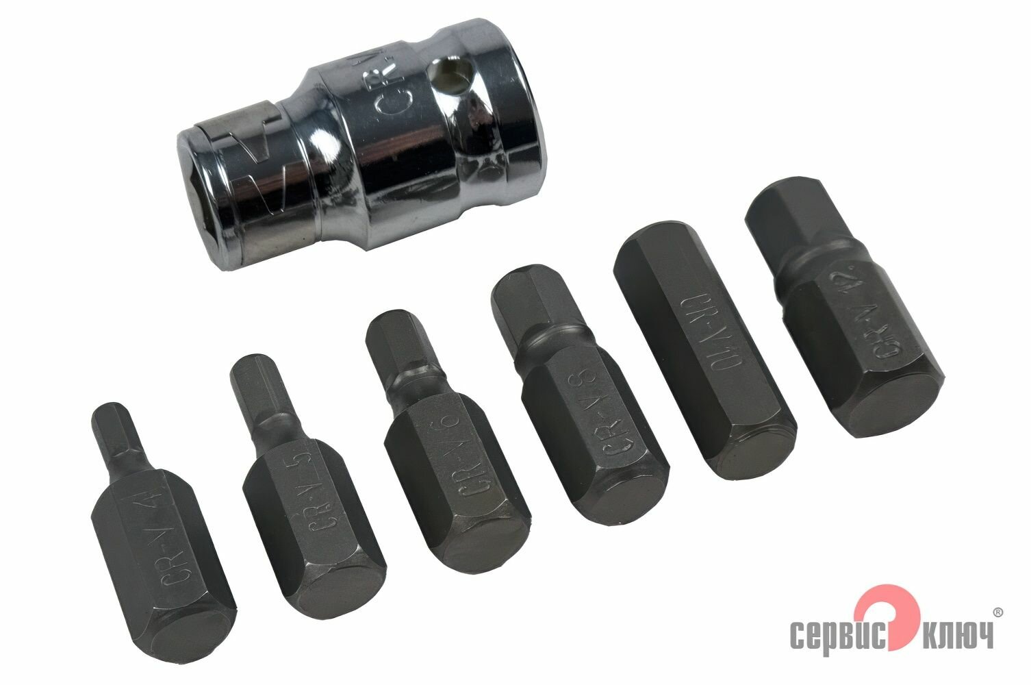 Набор бит для шурпуповерта шестигранные 7 шт 76438 сервис ключ