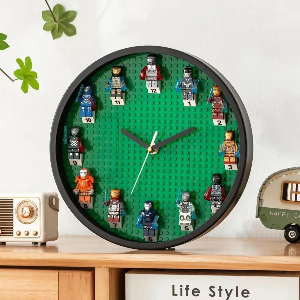 Часы Ardilars настенные, кварцевые, круглый дизайн, 20см, зеленые