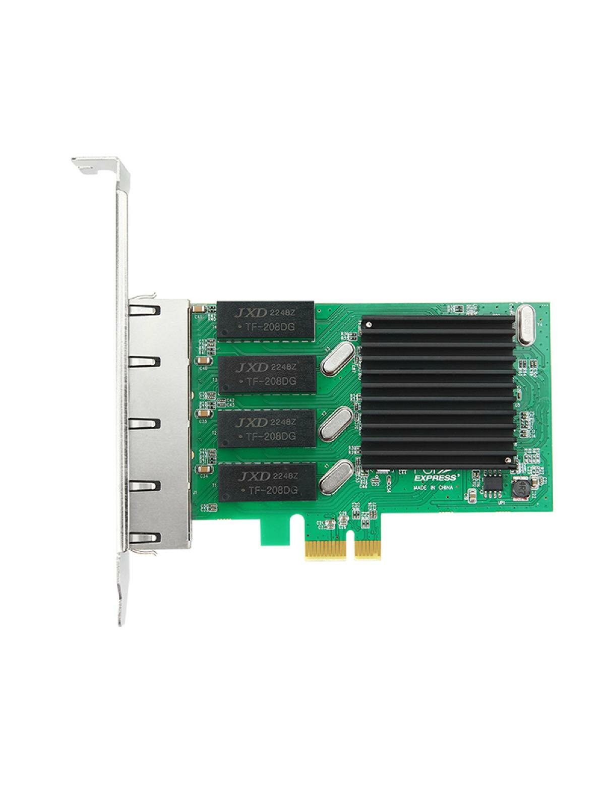 4 Port Network Card PCI Express x1 to Quad Ports RJ45 NIC RTL8111H Chip 10/100/1000Mbps Gigabit Ethernet Lan Card for PC