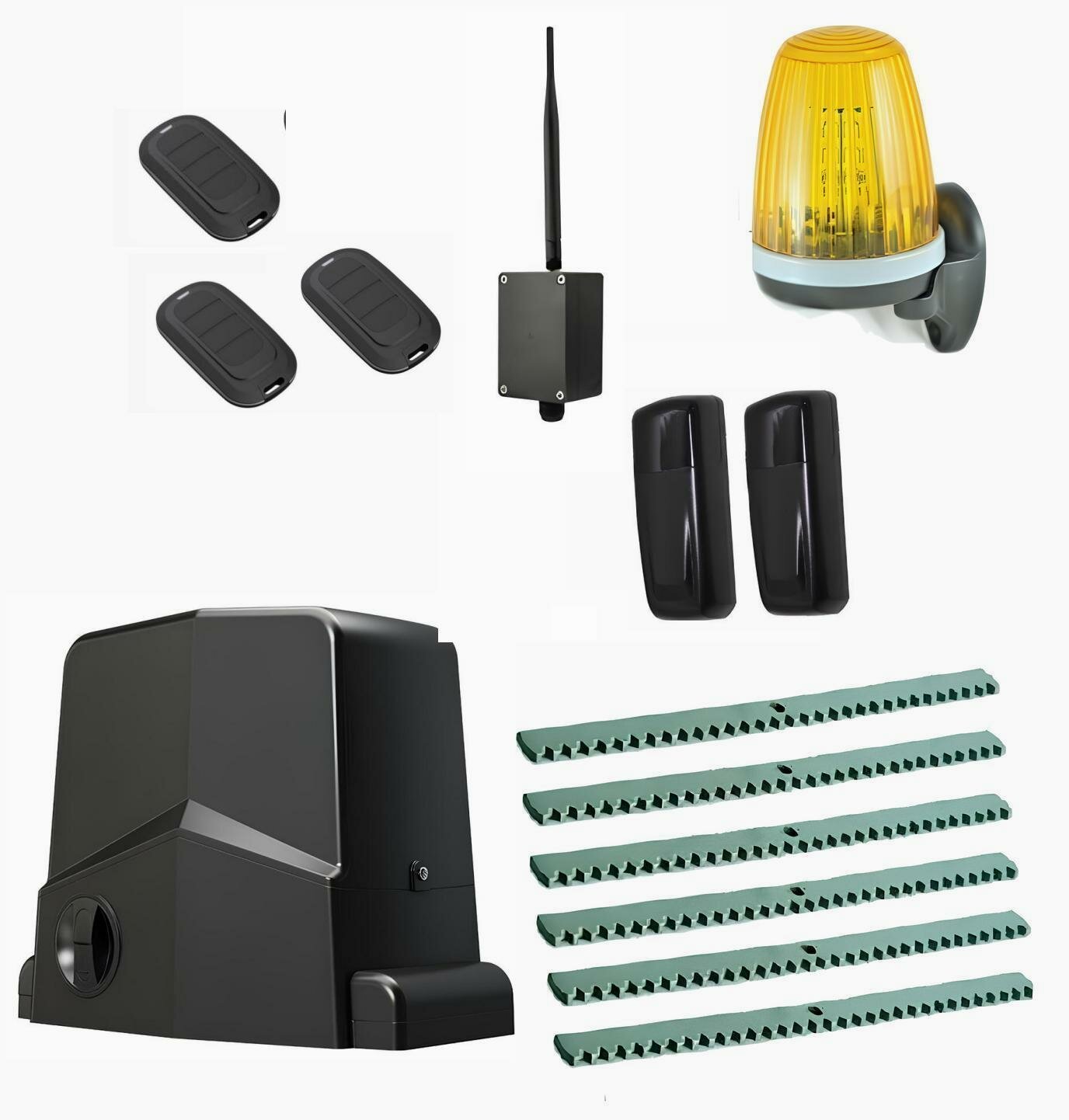 Автоматика для откатных ворот ARW-600MKIT FULL6-BT-Т3, комплект: привод, 3 пульта, лампа, фотоэлементы, 6 реек, Bluetooth-модуль