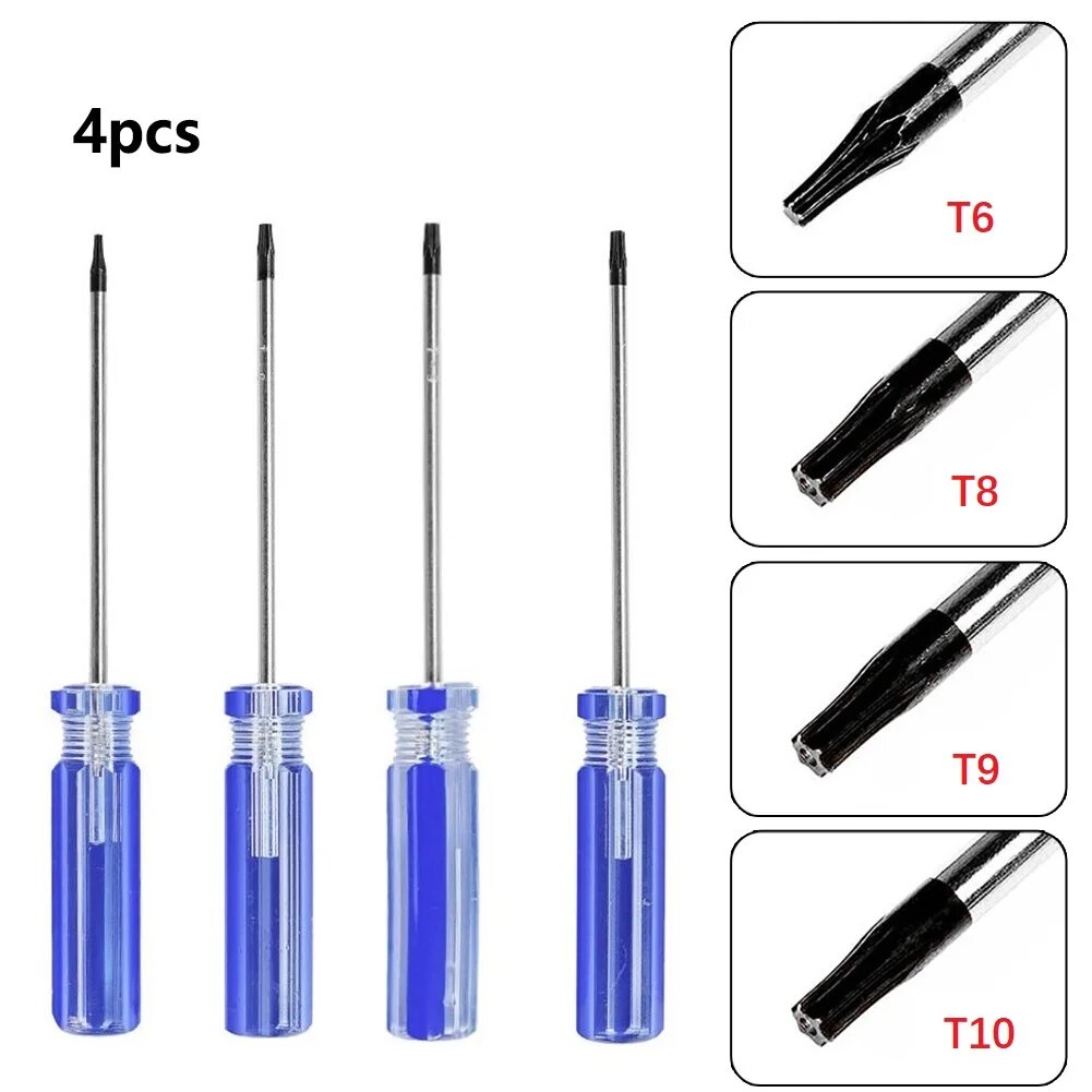 Набор отверток Torx T6 T8 T9 T10, 4шт