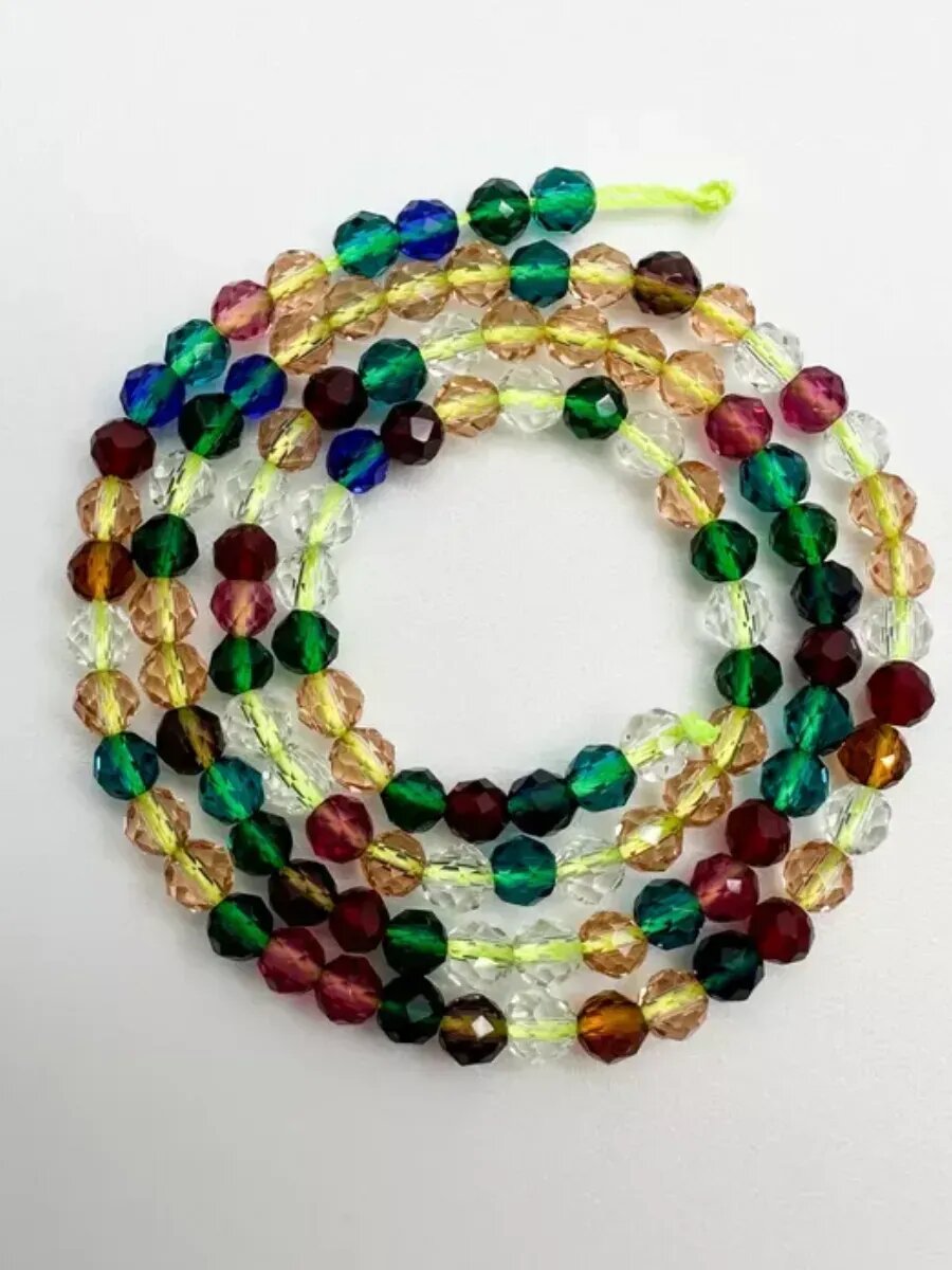 0778 Натуральная шпинель люкс разноцветная микс 3мм 1 шт NEW