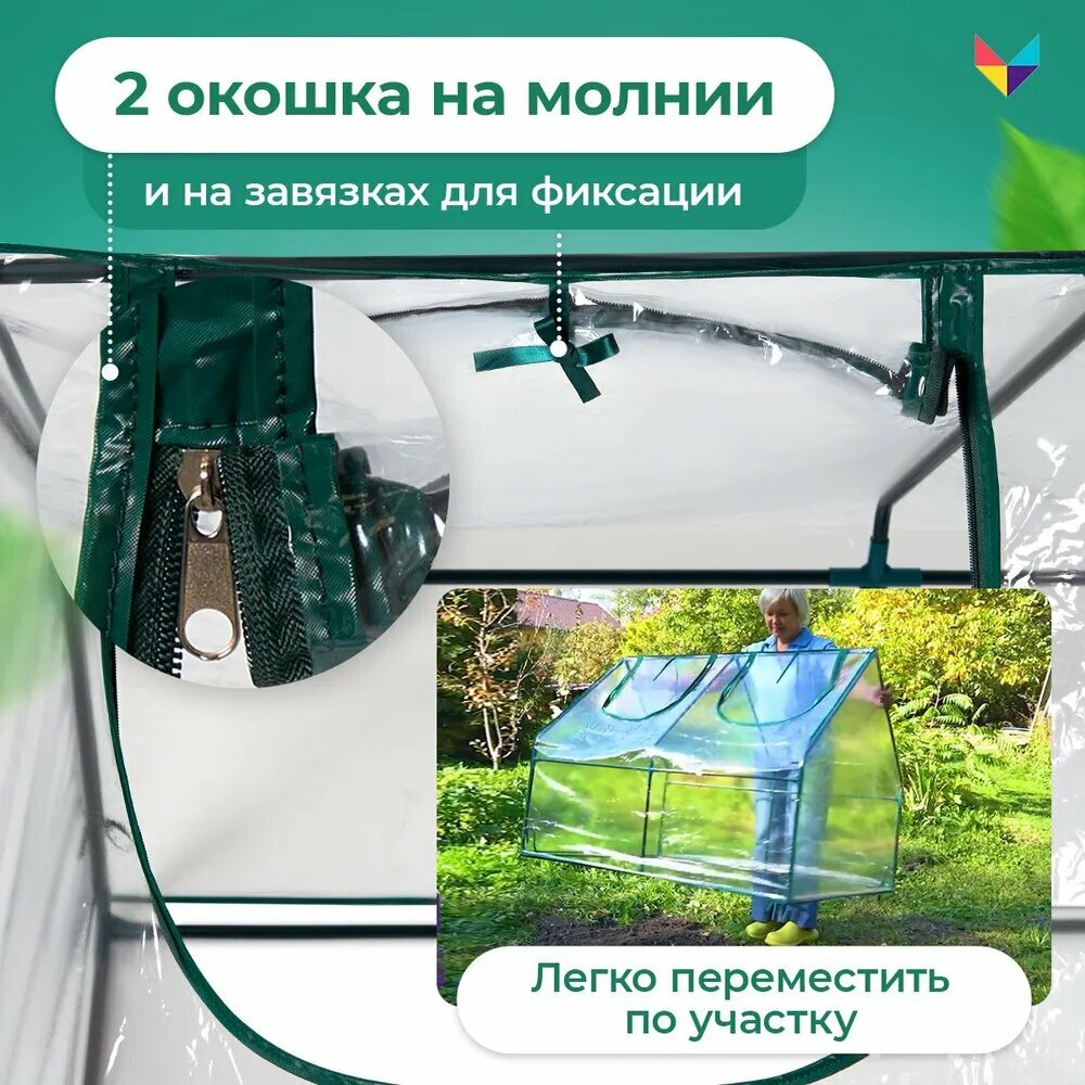 Теплица Мини-теплица 1.2х0.6х0.6м, Металл — фото 1