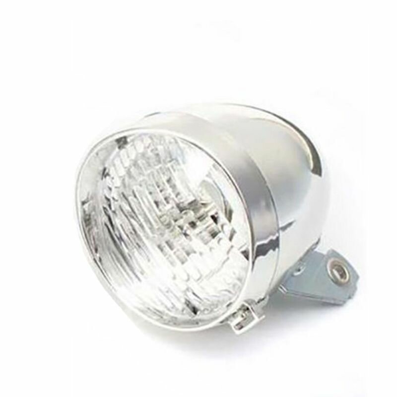 (1шт) Велосипед горный велосипед ретро-фара 3LED для верховой езды-серебристый