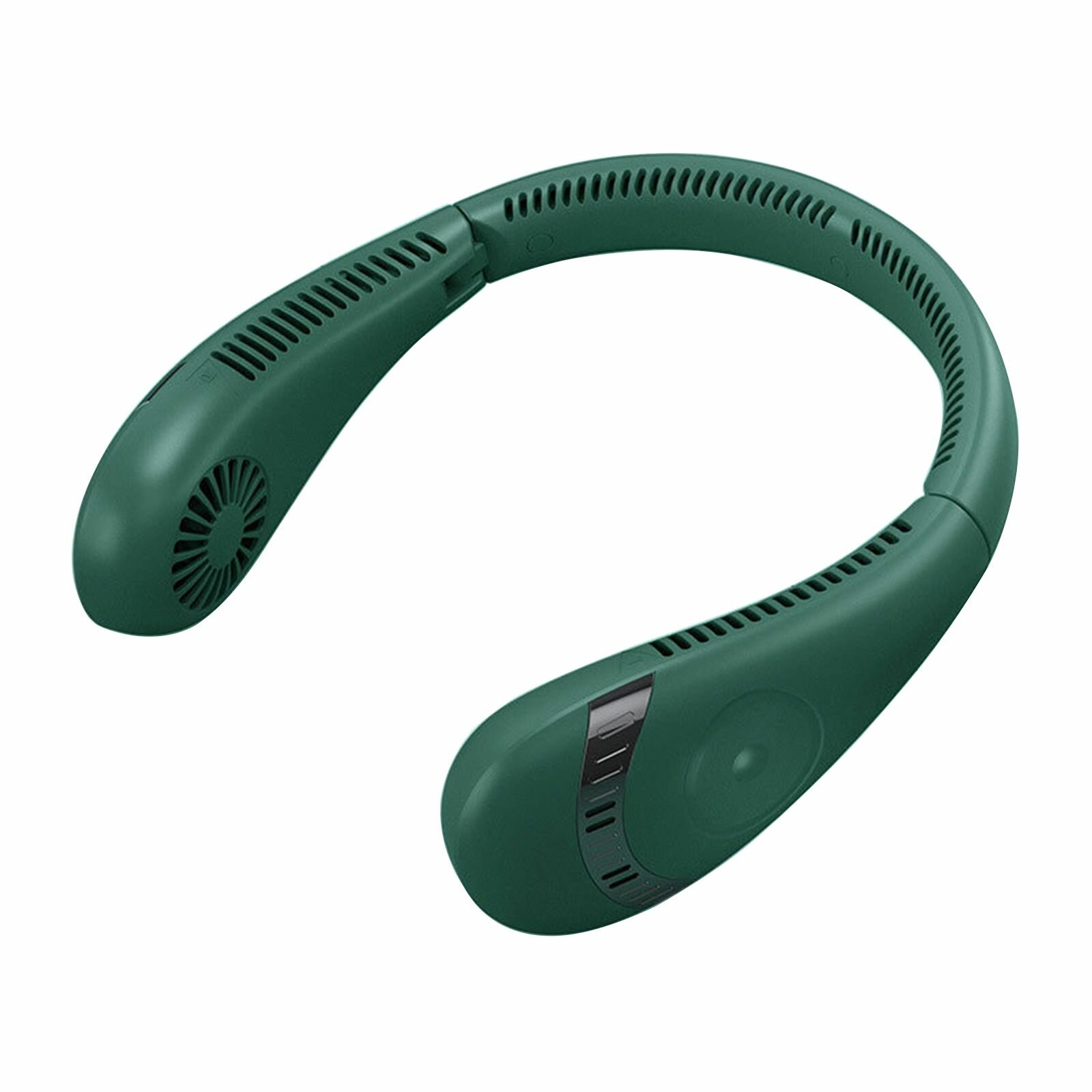 Вентилятор, Переносной складной вентилятор без лопастей - зеленый, увеличенная емкость, два аккумулятора