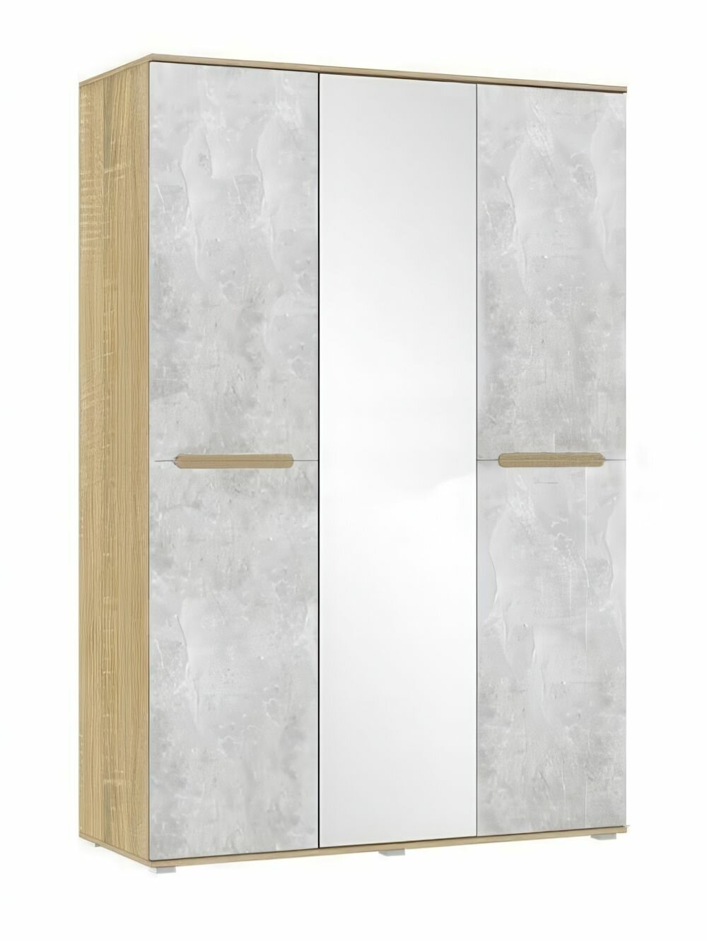 ARNIKA Шкаф для одежды Ким, 150х52.4х223.6 см, Бетон темный, сонома