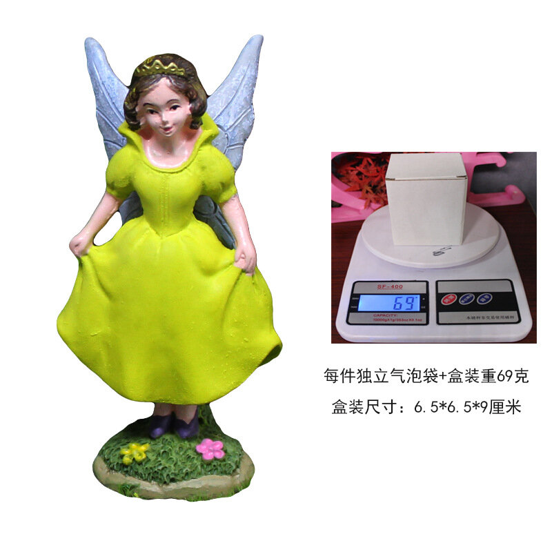 Креативное сочетание цветочных фей, маленькие украшения, микроландшафтный сад, сказочные декорации, красивая девочка из смолы