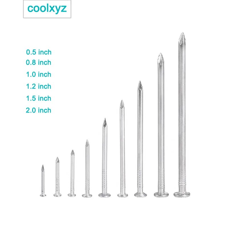 Гвозди из нержавеющей стали 304, круглые гвозди для деревообработки, удлиненные маленькие гвозди, 50 шт.