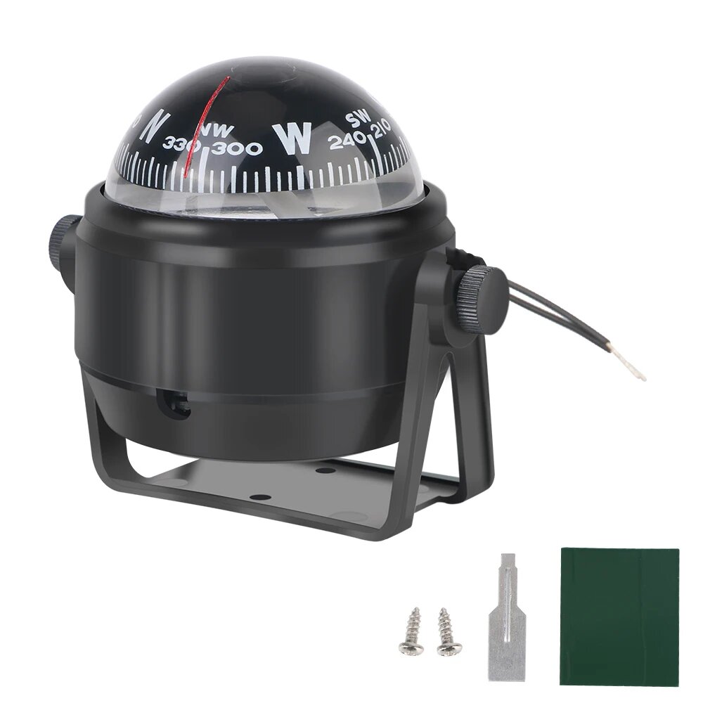 360 ° Вращающийся Морской Компас Для Лодки С Электронным Светодиодным Освещением