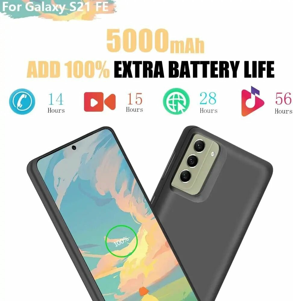 Чехол-аккумулятор для Samsung Galaxy S21FE , Fraternize Внешний аккумулятор 5000mAh-ROMIKY